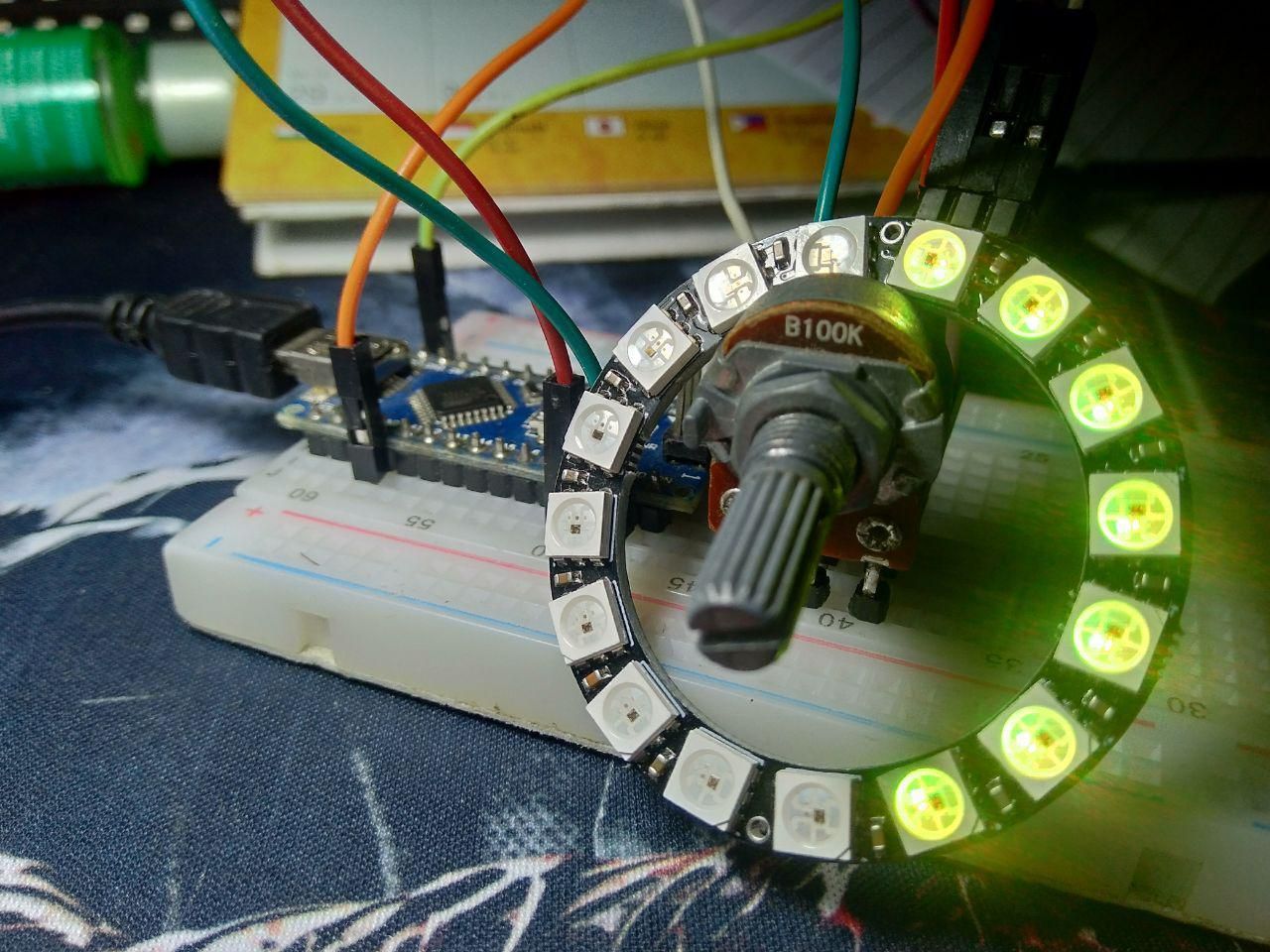 Potentio Indicator Uses RGB Neopixel : 4 Steps - Instructables