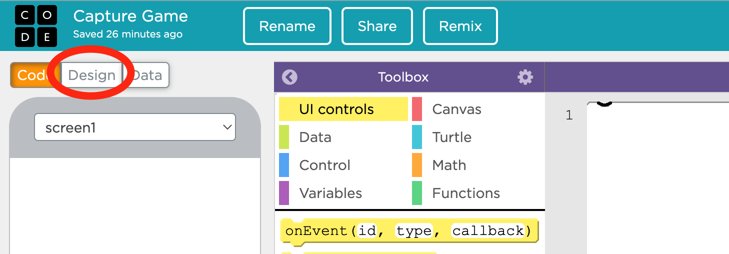 Code.org Block Code Tutorial - Switch From Screens With a Button : 20 ...