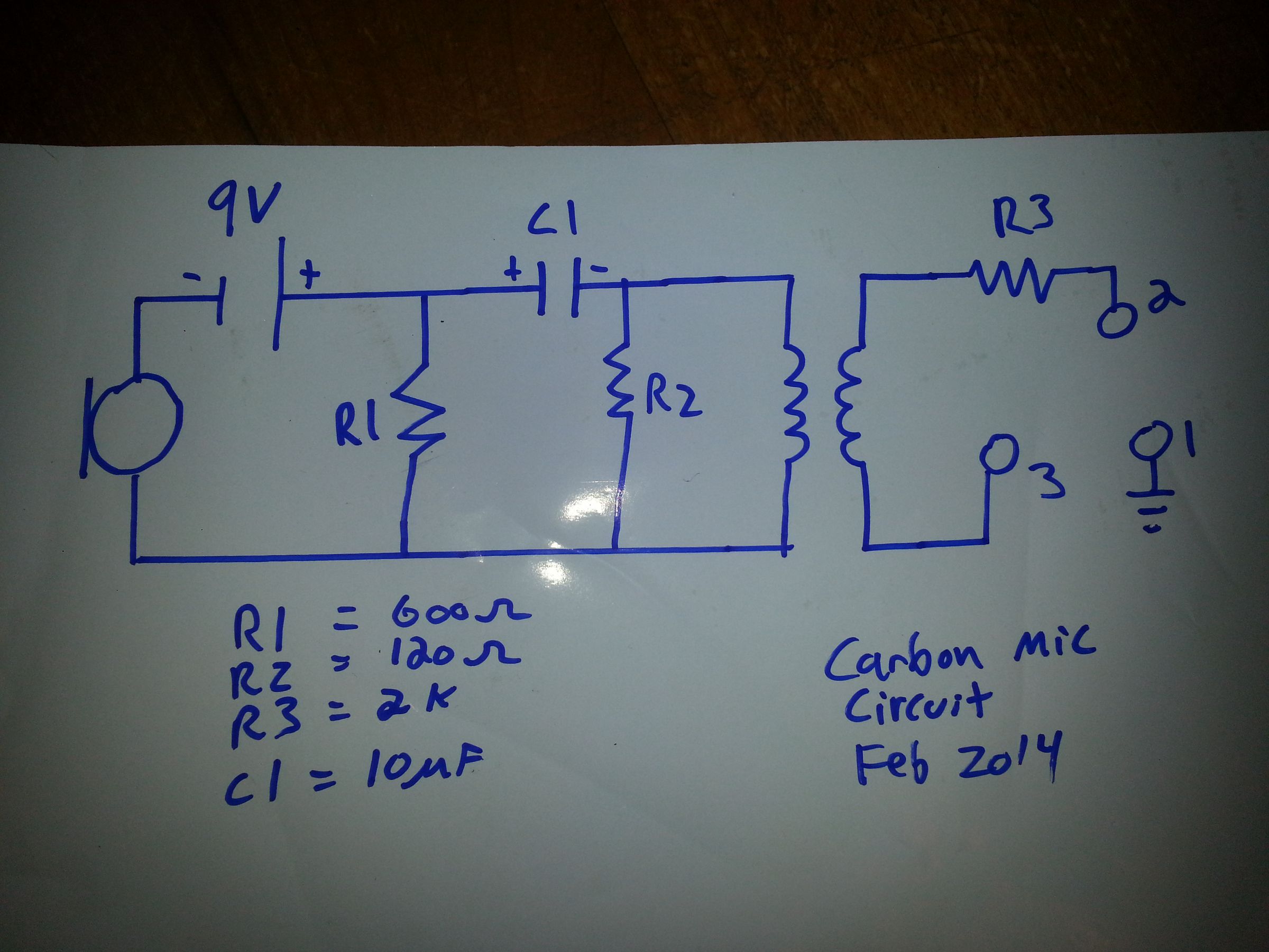 Carbon Microphone Circuit
