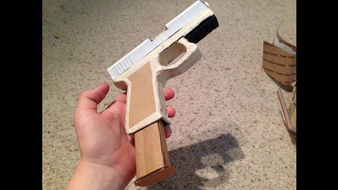 Make a Cardboard Glock With Working Parts : 9 Steps - Instructables