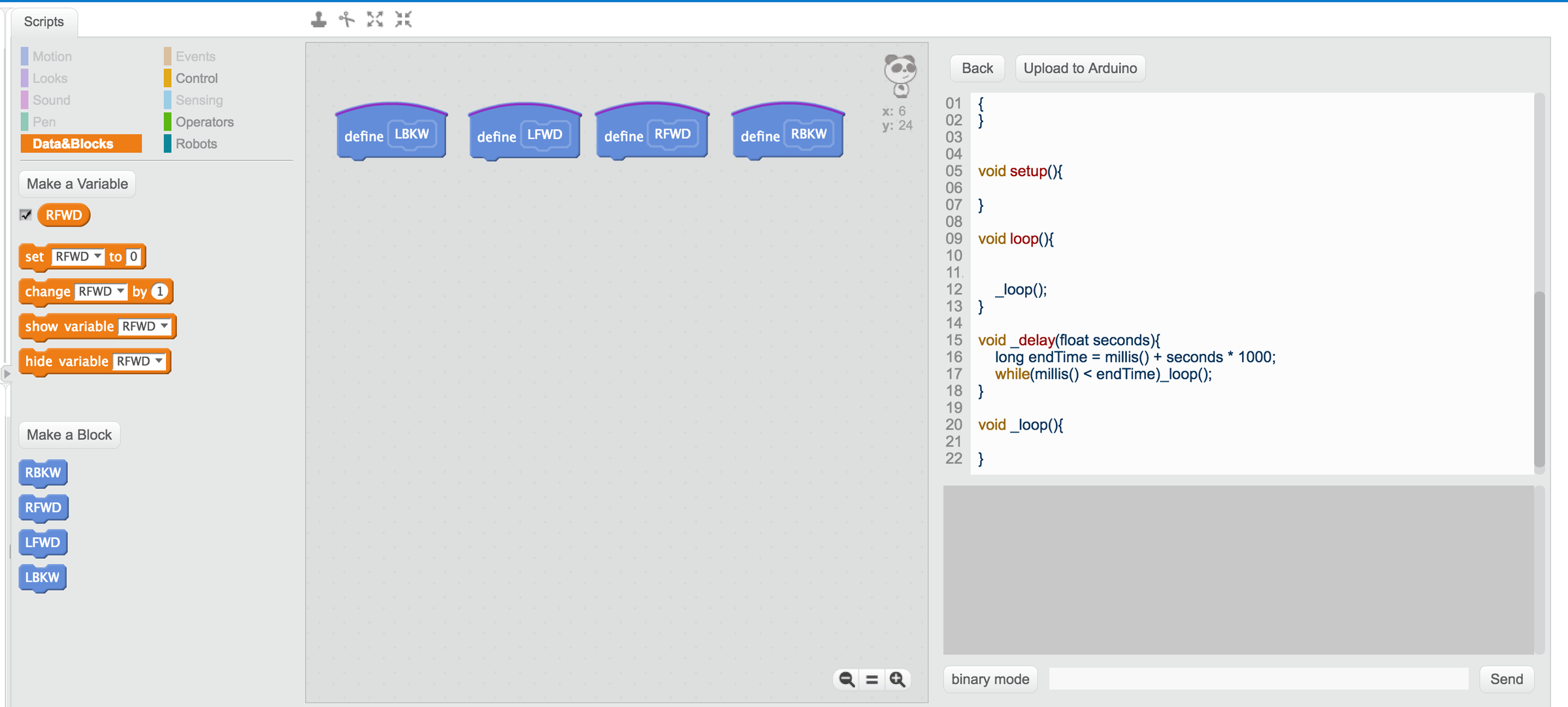 Getting Started With MBlock Browser Based Coding for HyperDuino : 3 ...