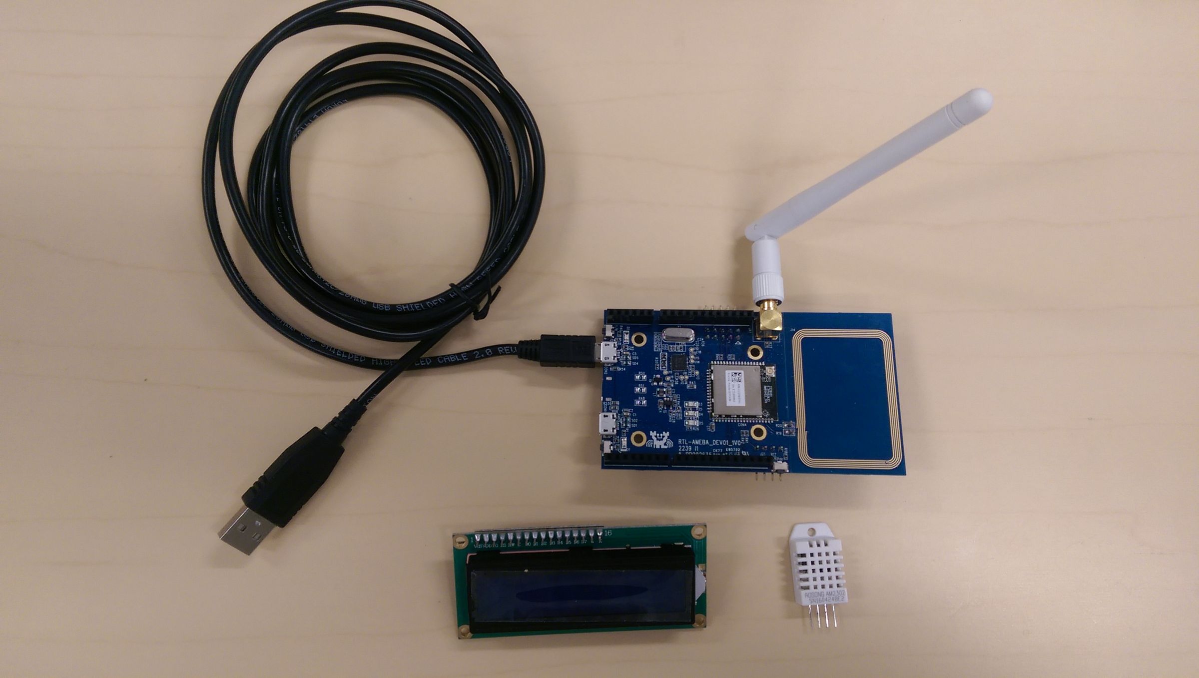 Ameba Arduino Calendar With Humidity and Temperature : 4 Steps ...