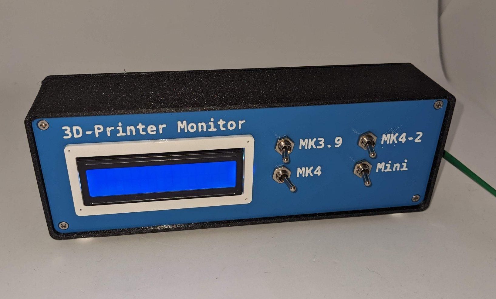 3D Printer Monitor With LCD for Up to Four 3D Printers (via Wifi or ...