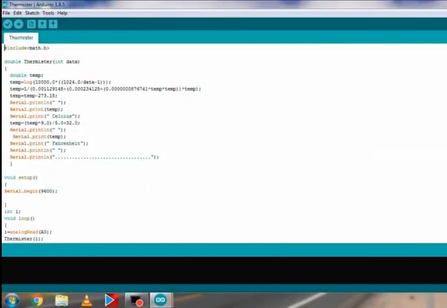 Temperature Sensor Using Thermistor With Arduino Uno : 4 Steps ...