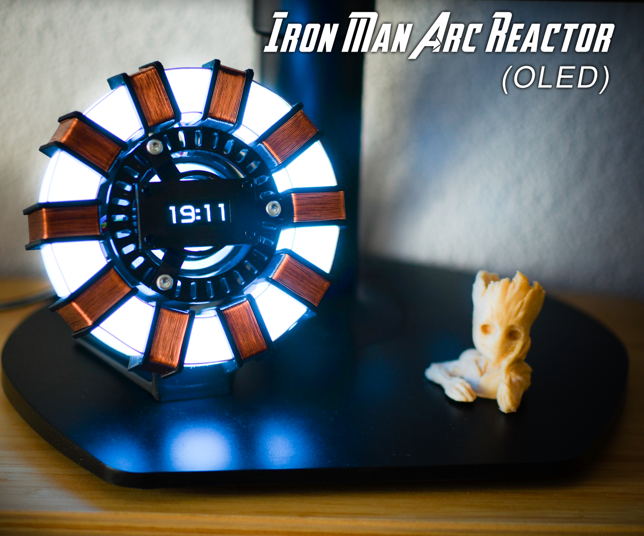 Iron Man Arc Reactor Clock (OLED Version) : 12 Steps (with Pictures ...