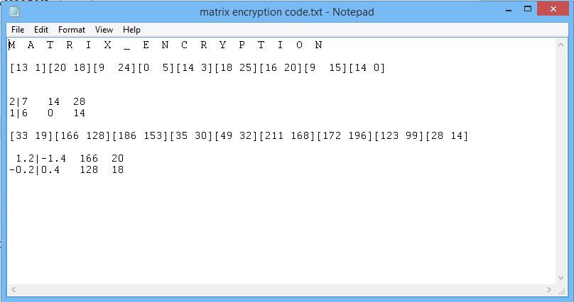 Encrypt a Message Using Matrixes : 6 Steps - Instructables