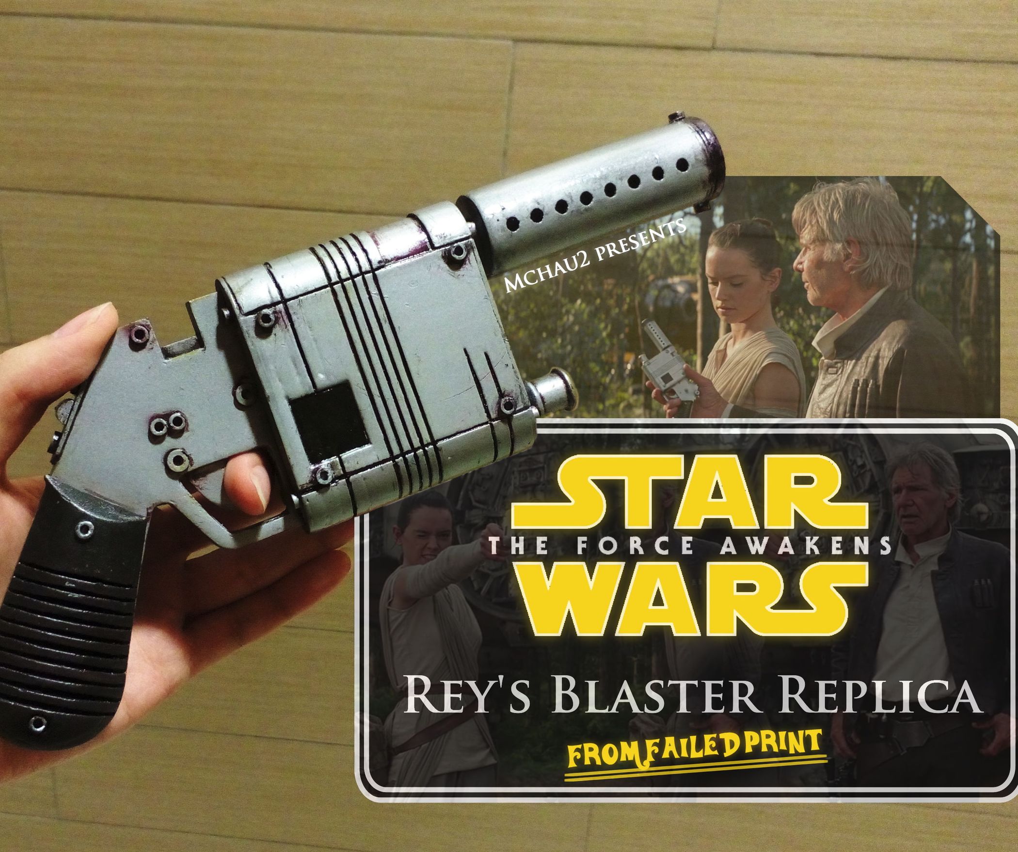 3D Printed Rey's Blaster From Failed Print : 6 Steps (with Pictures ...