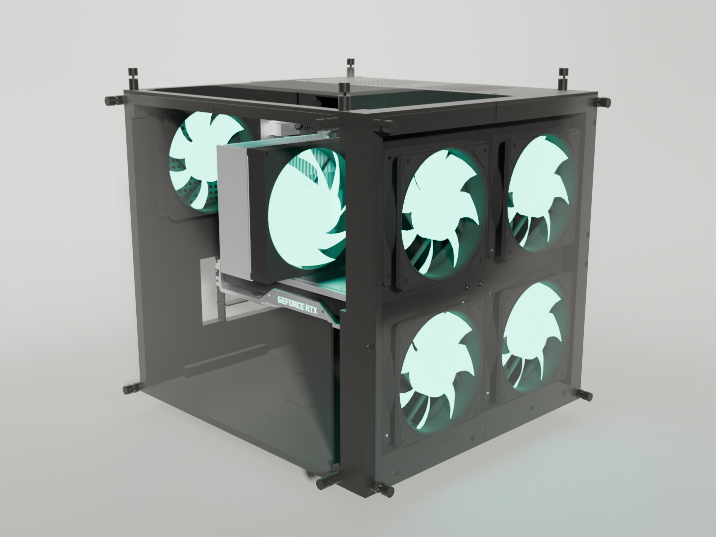 LilCubey - a 3d Printable MATX Acrylic Cube Pc Case : 27 Steps ...