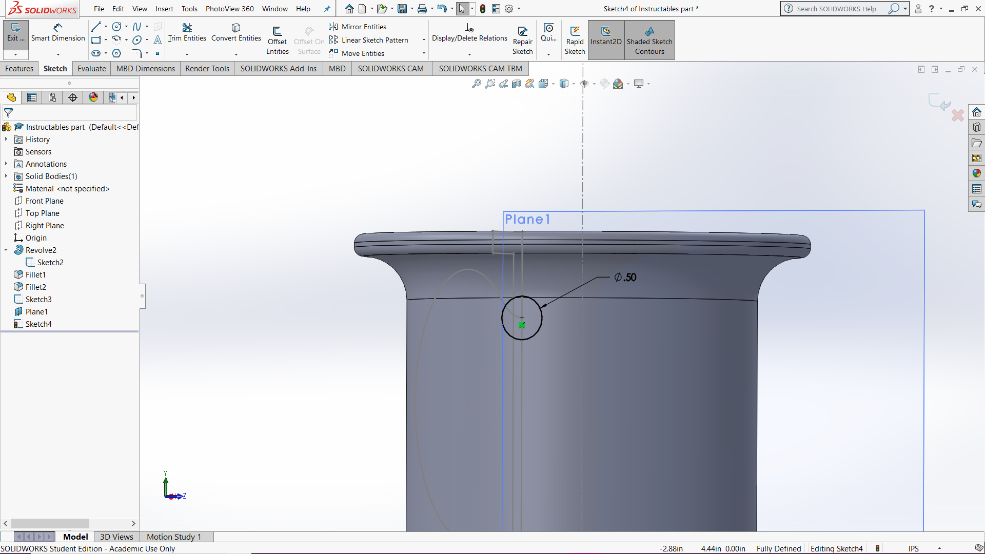 Differentiating Between the Sweep and Loft Commands on Solidworks 2020 ...