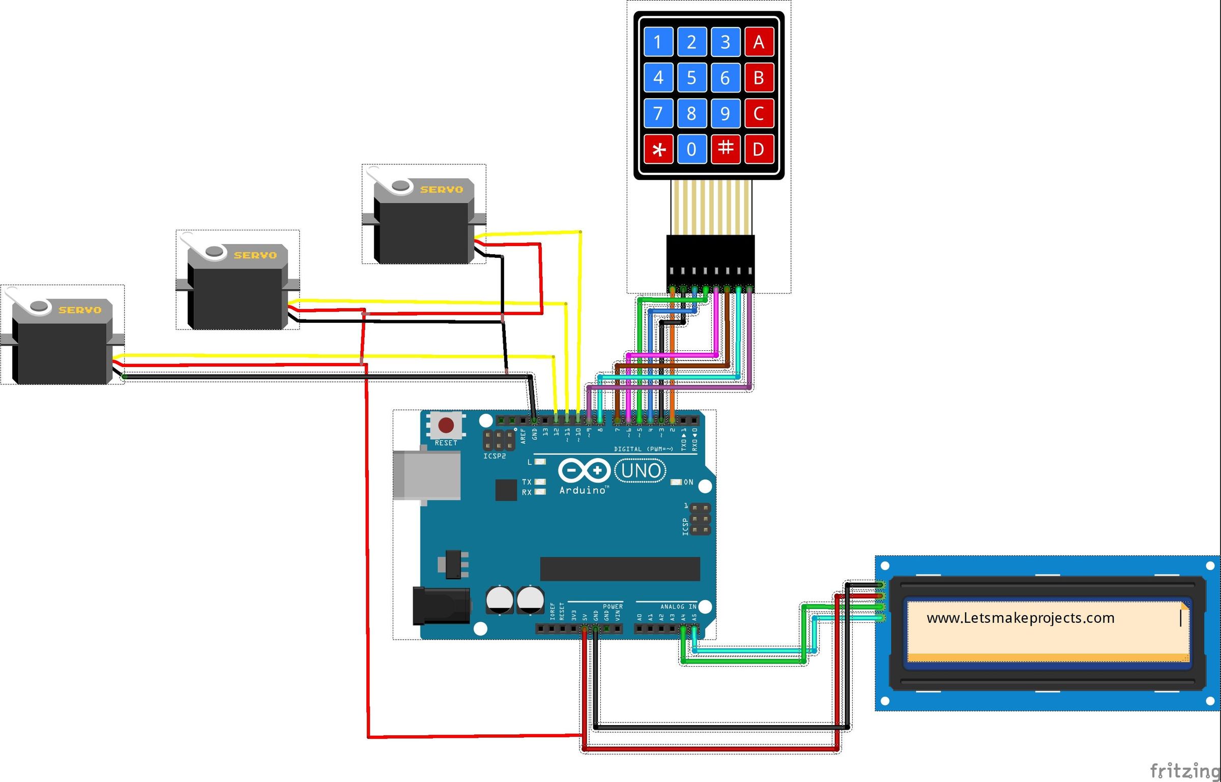 Arduino Smart Car Parking System With Password Lock : 5 Steps (with ...