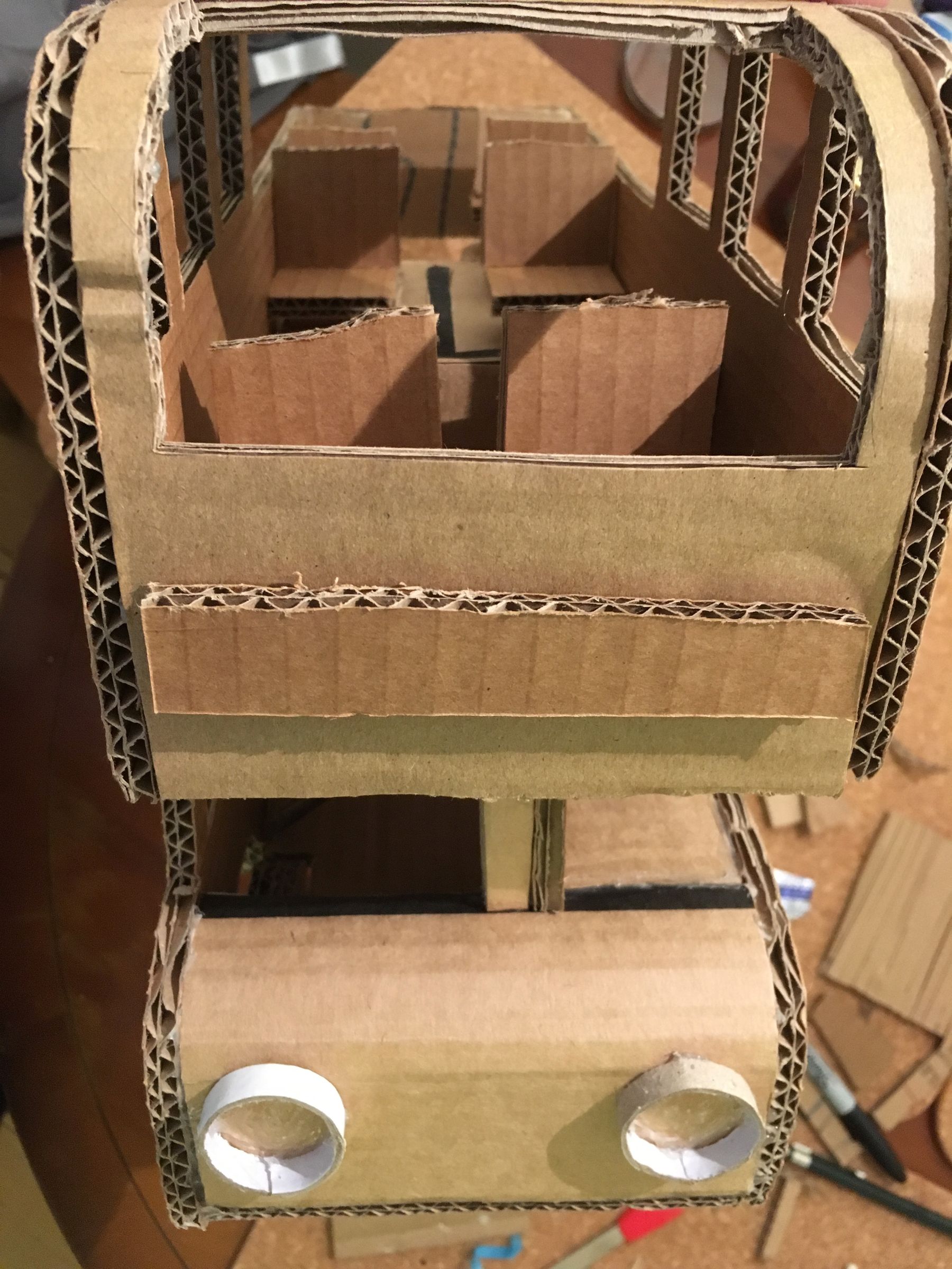 Cardboard Box Bus - for a Toy Ride : 16 Steps (with Pictures ...