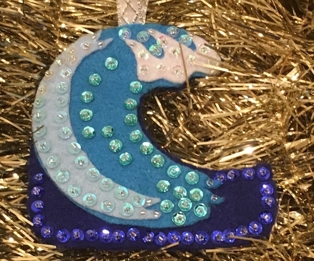 Blue Wave Beaded Felt Ornament : 3 Steps - Instructables