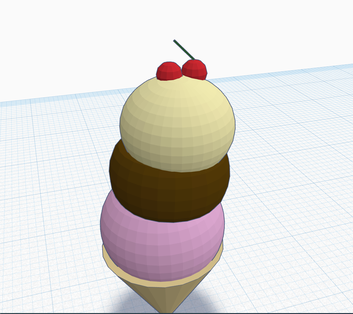 Miniature Ice-cream Cone With Tinkercad : 8 Steps (with Pictures ...