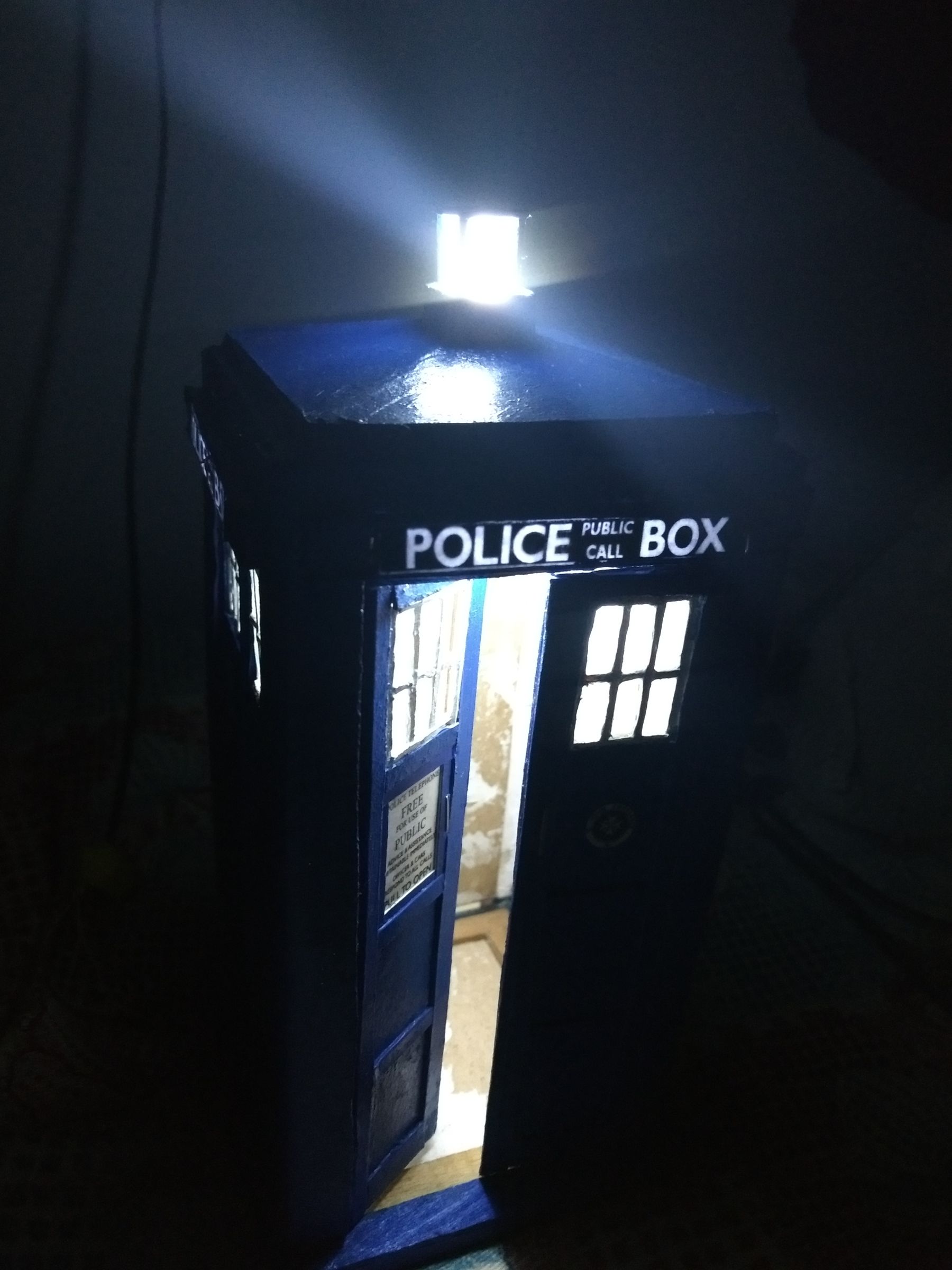 Make a Mini TARDIS With Light and Sound Effects! : 11 Steps (with ...