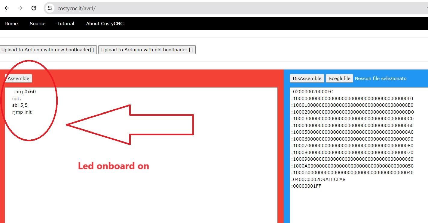 Programmazione Di Arduino Senza IDE: Assembler Online Facile E Veloce ...