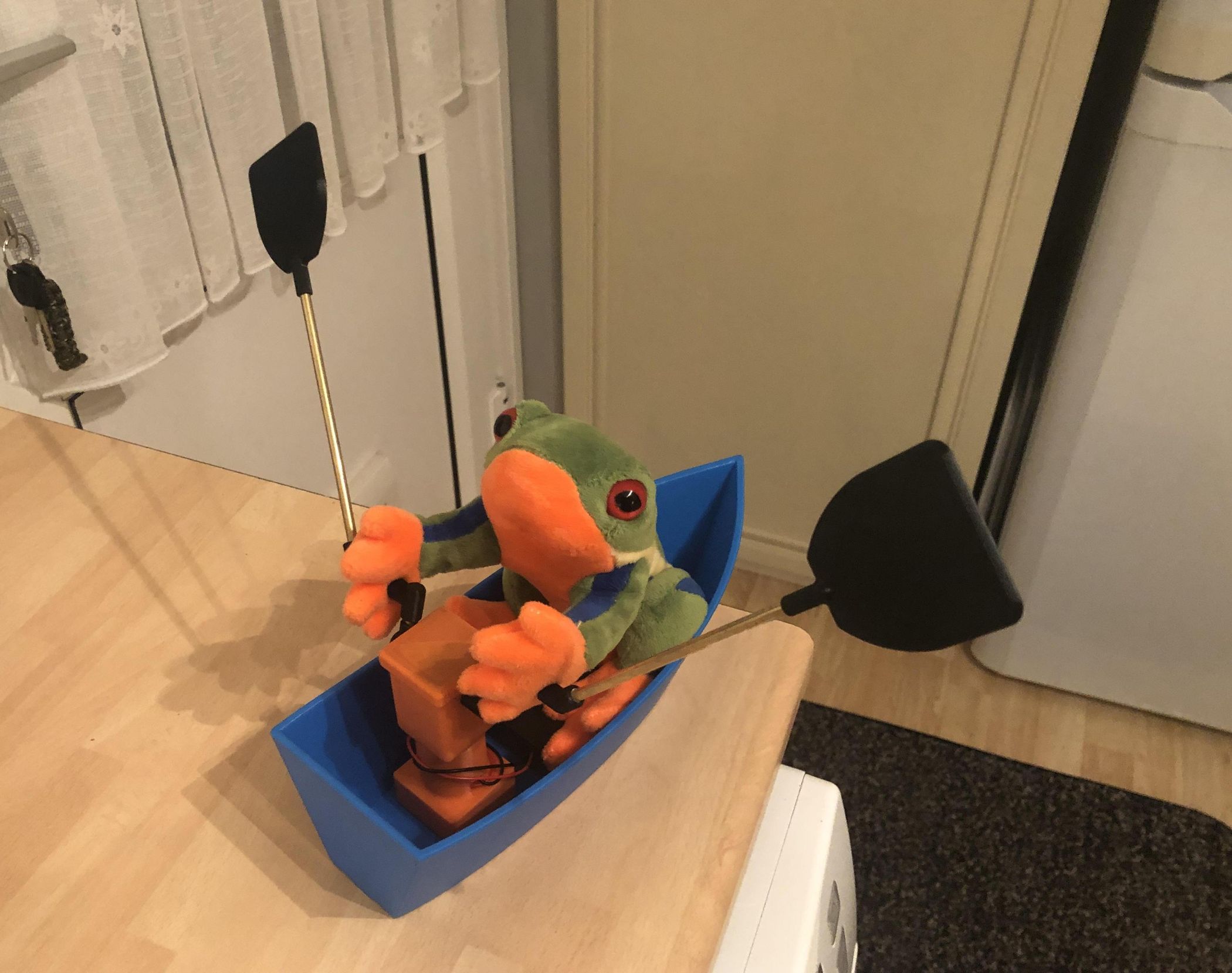 Can a Stuffed Toy Frog Row a Boat on Water? Updated Video. : 4 Steps ...