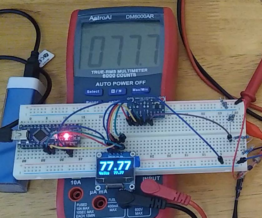 Arduino Volt Meter (0-100V DC) - Version 2 (better) : 3 Steps ...