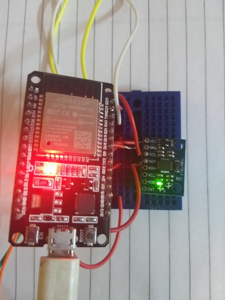 Connecting Mpu6050 With Esp32 4 Steps Instructables