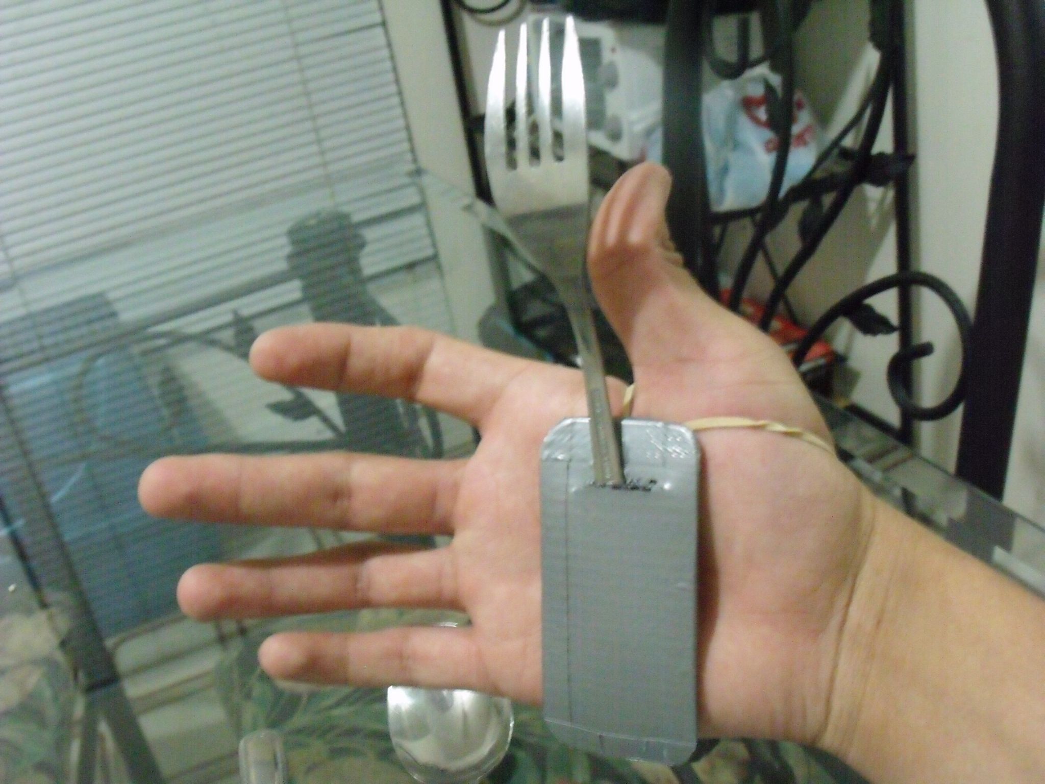 Assistive Eating, Universal Utensil Holder. Almost for Free : 5 Steps ...