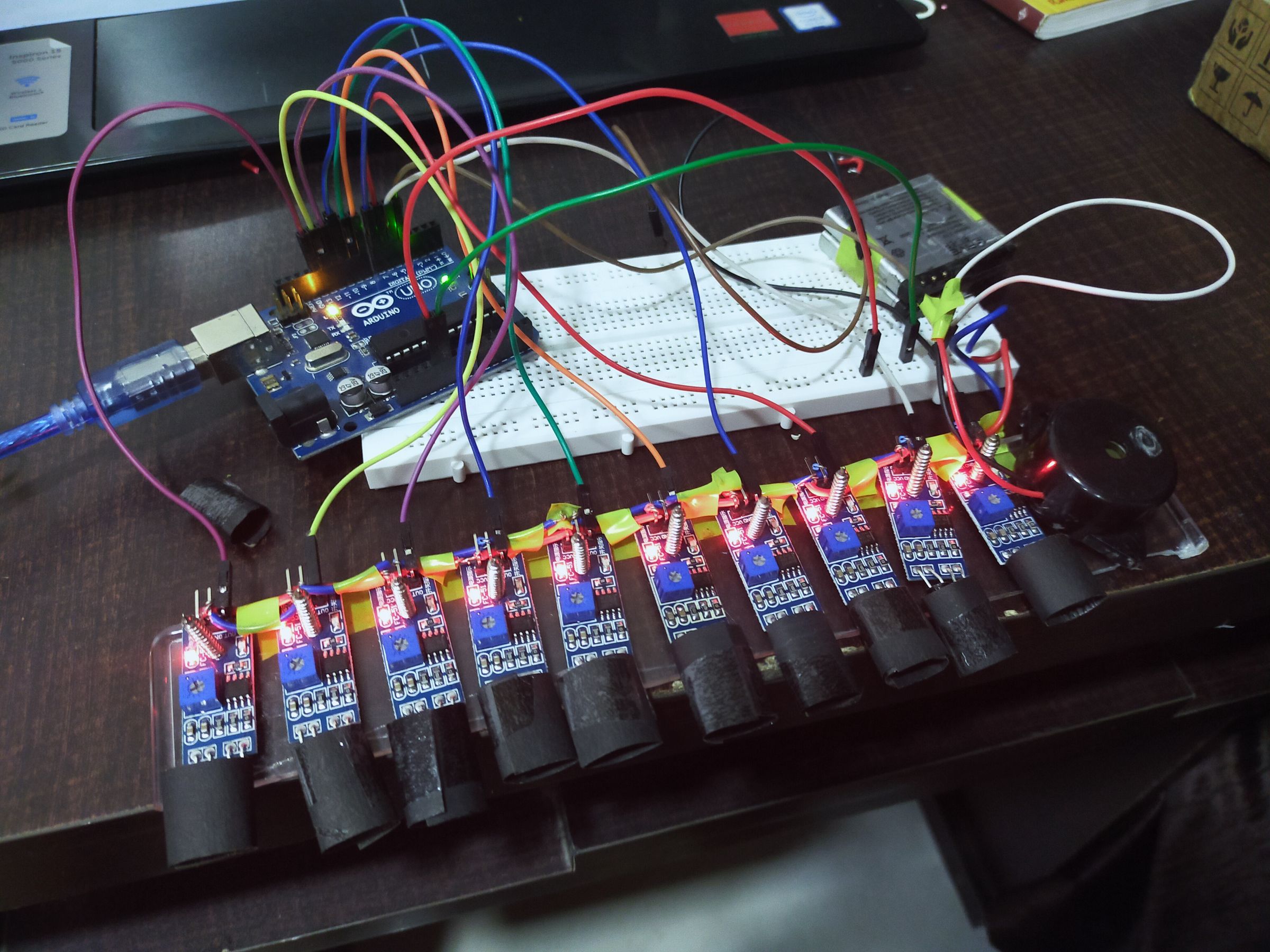 Air Piano Using IR Proximity Sensor and Arduino Uno Atmega 328 : 6 ...