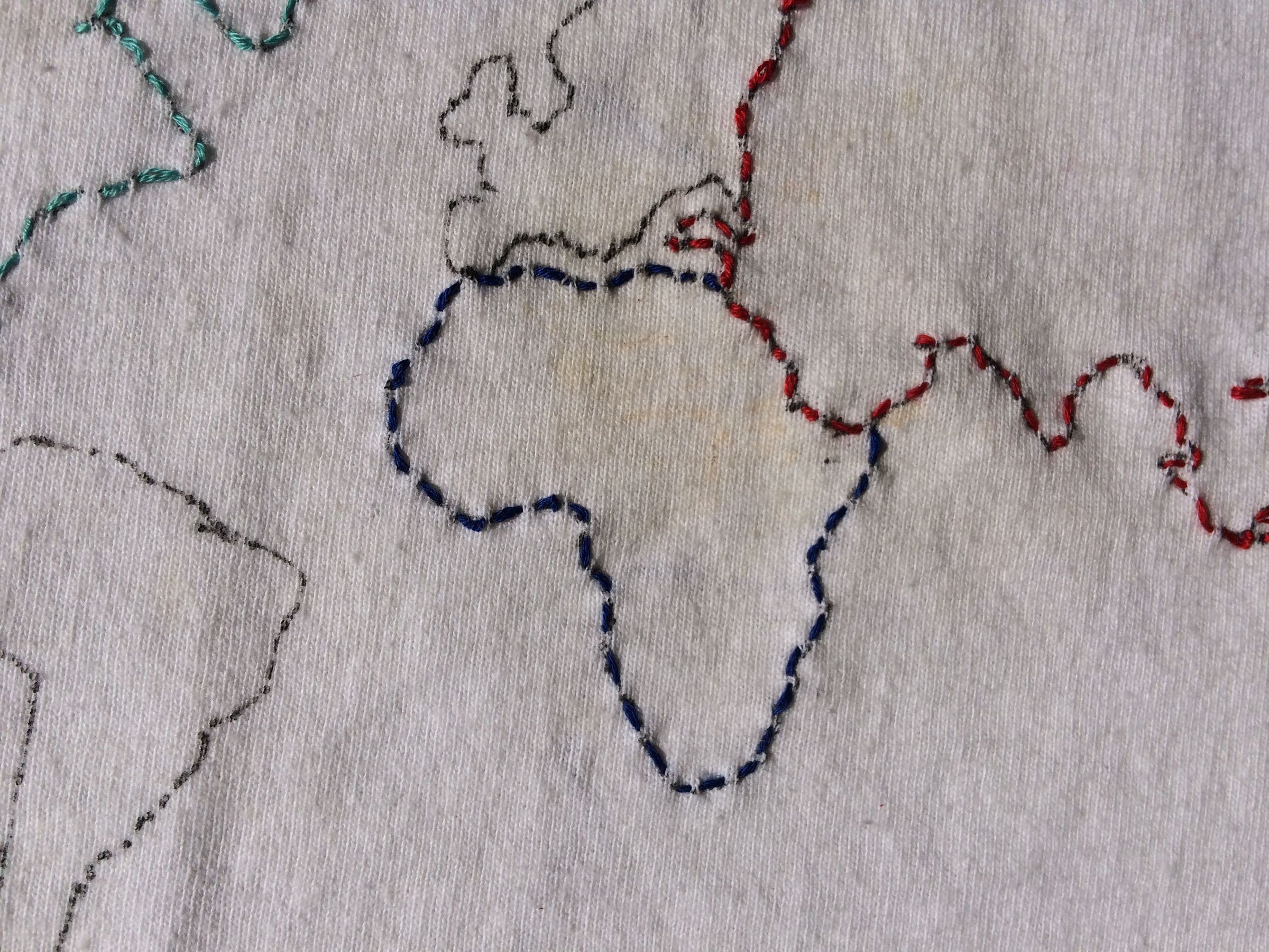 Hand Embroidered World Map : 17 Steps (with Pictures) - Instructables