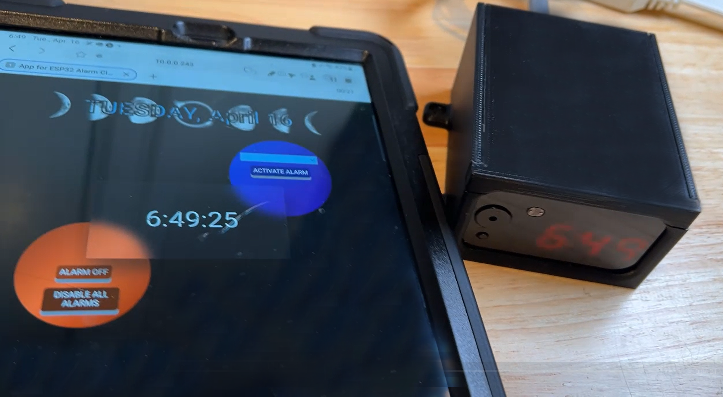 ESP32 No-Sleep-In Wi-Fi Alarm Clock in 3D Printed Enclosure : 6 Steps ...