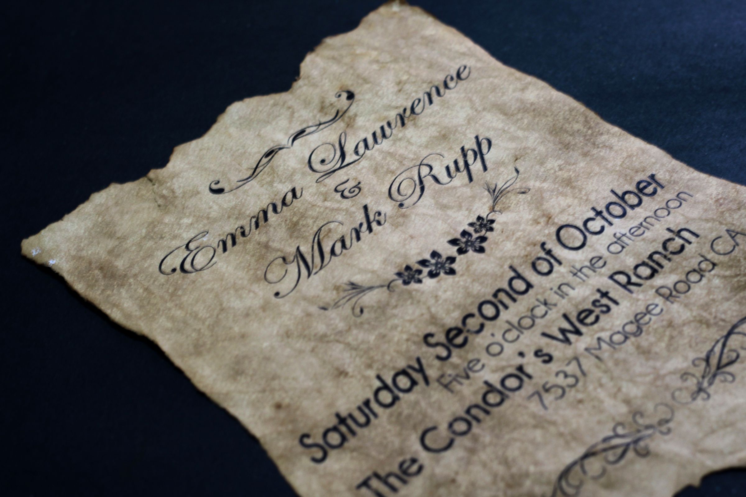 Vintage Old Paper Wedding Invitation - Project Geek #4 : 4 Steps (with ...