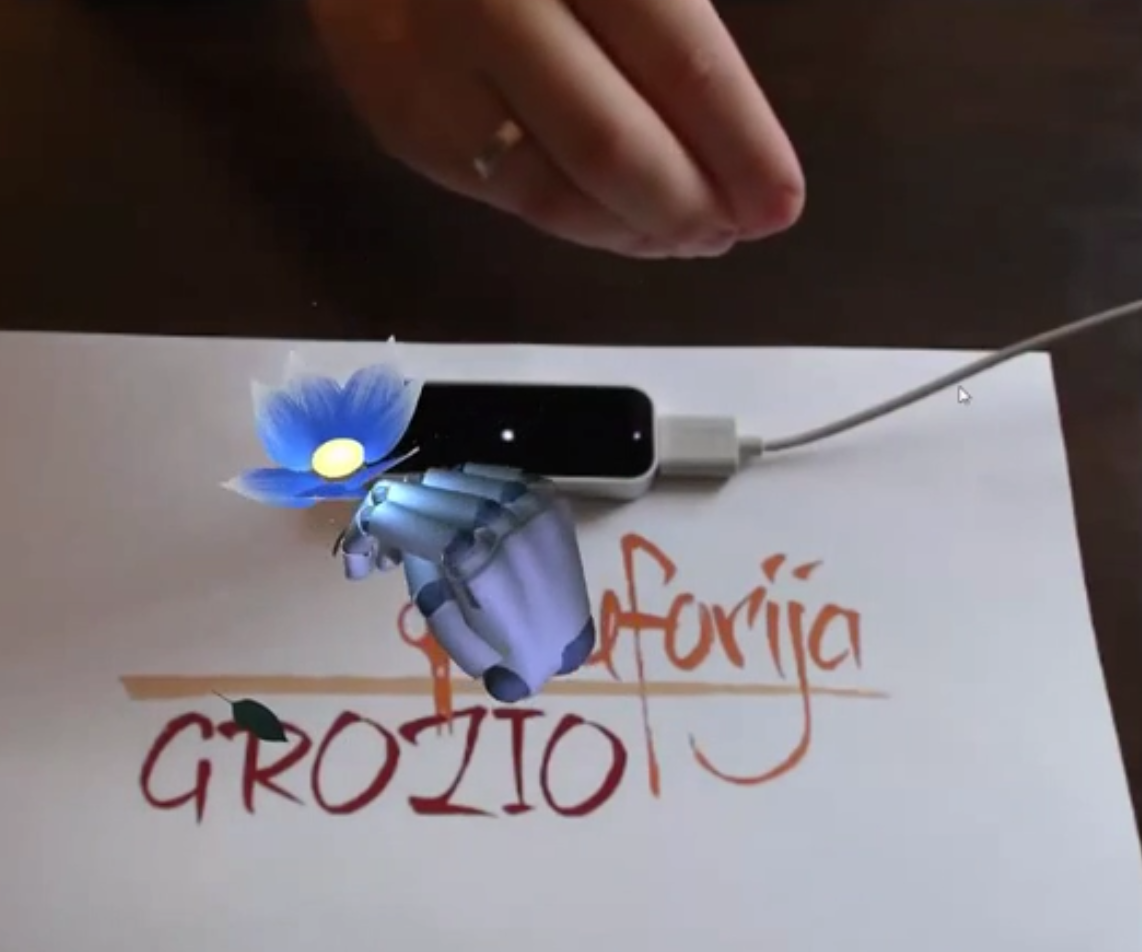 Augmented Reality Using Unity3d Vuforia And Leap Motion Take Virtual Flower In Your Hands