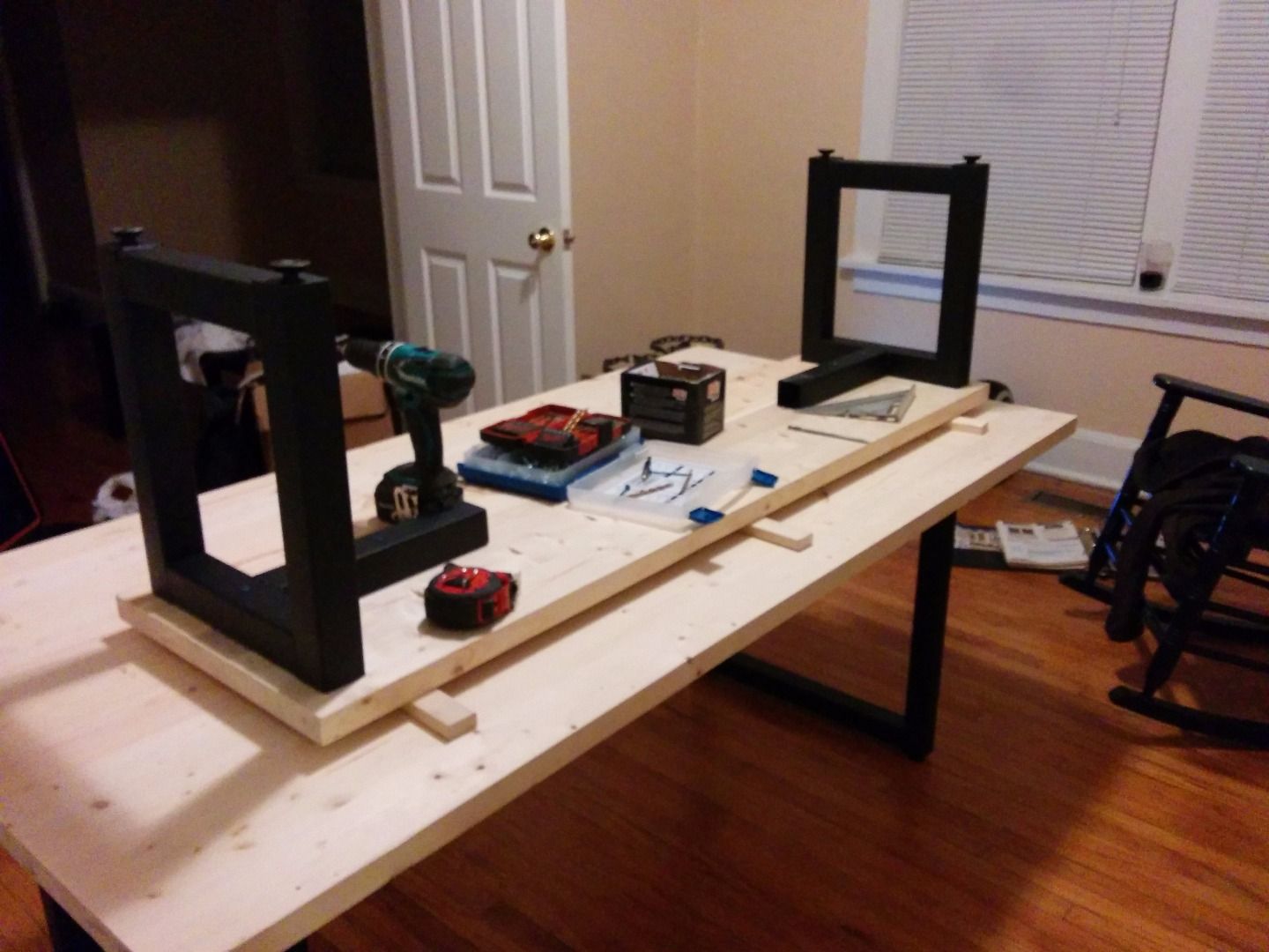 Steel and 2x4 Full Dining Table Set : 9 Steps (with Pictures ...