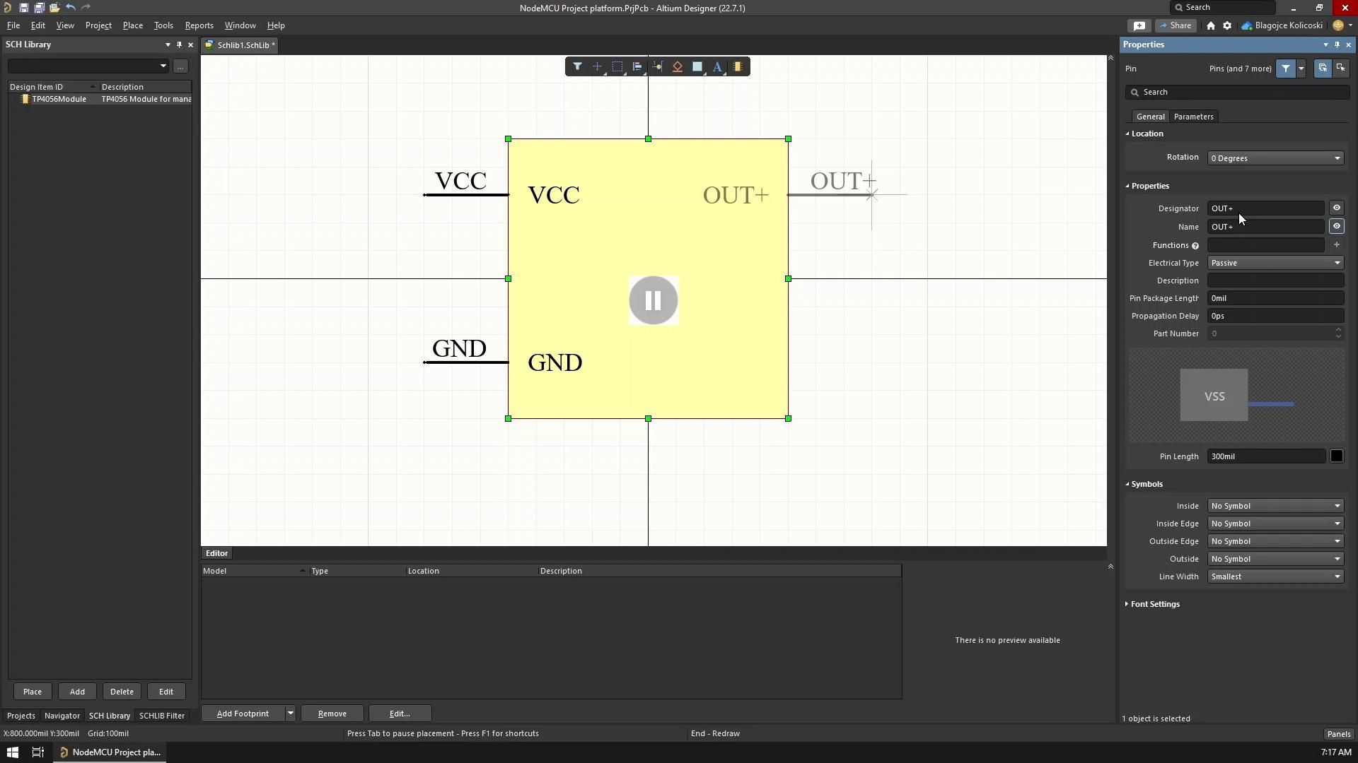 Custom Footprint for TP4056 Module in Altium Designer : 3 Steps ...
