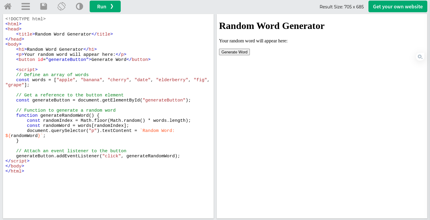 Create a Fun Random Word Generator With HTML and JavaScript : 4 Steps ...