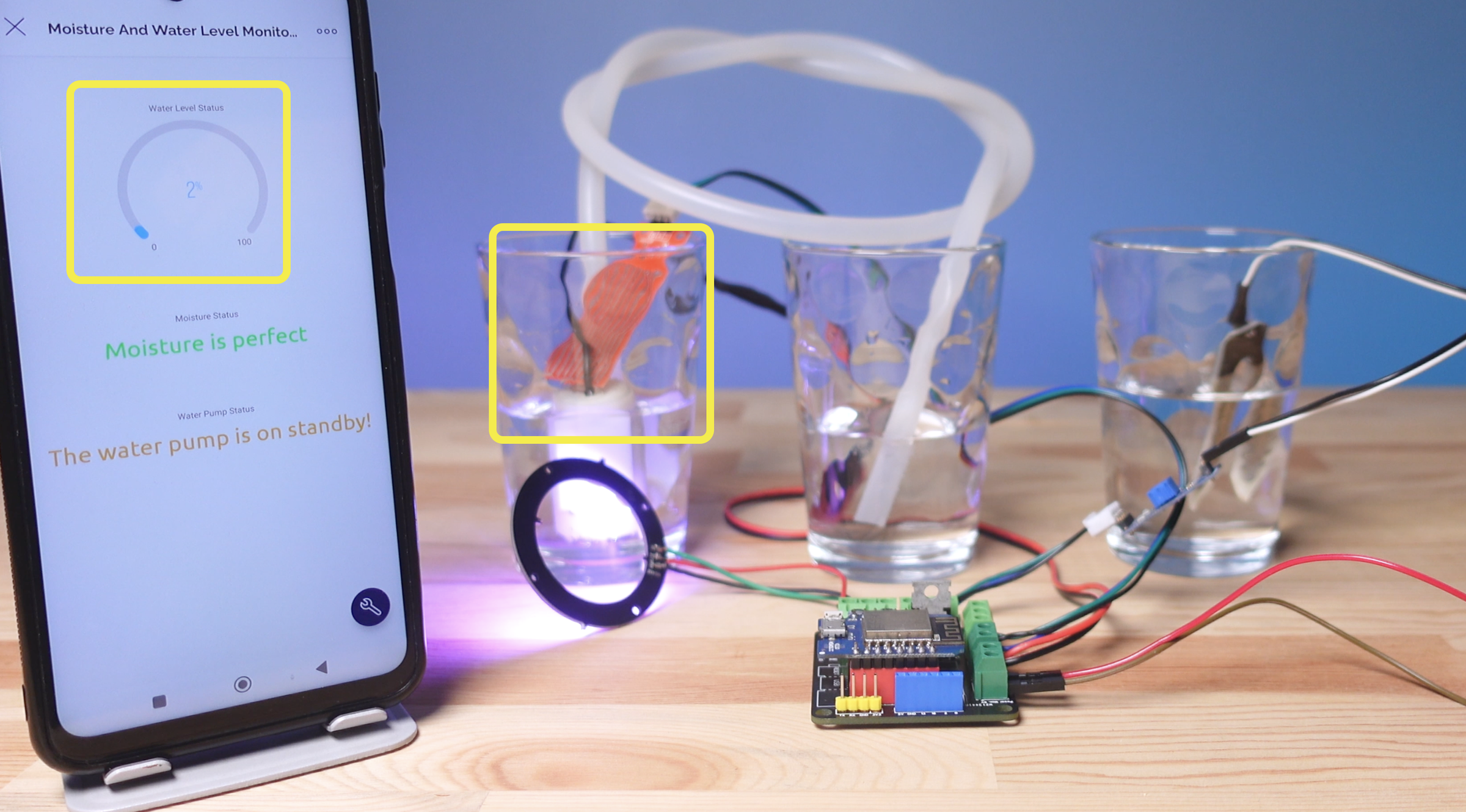 Build a Self Watering System (Soil Moisture Sensor - Water Pump - Water ...