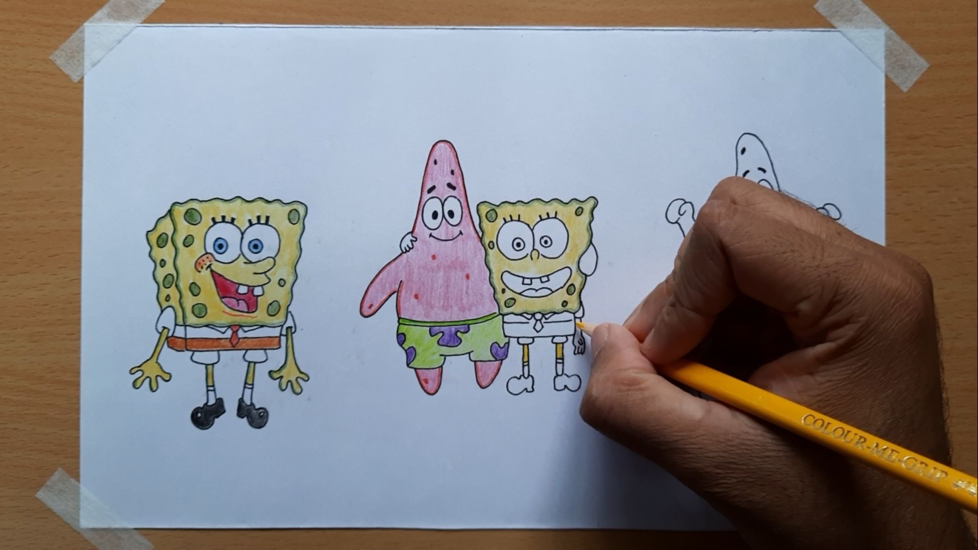 How To Draw Spongebob And Patrick Together Step By Step