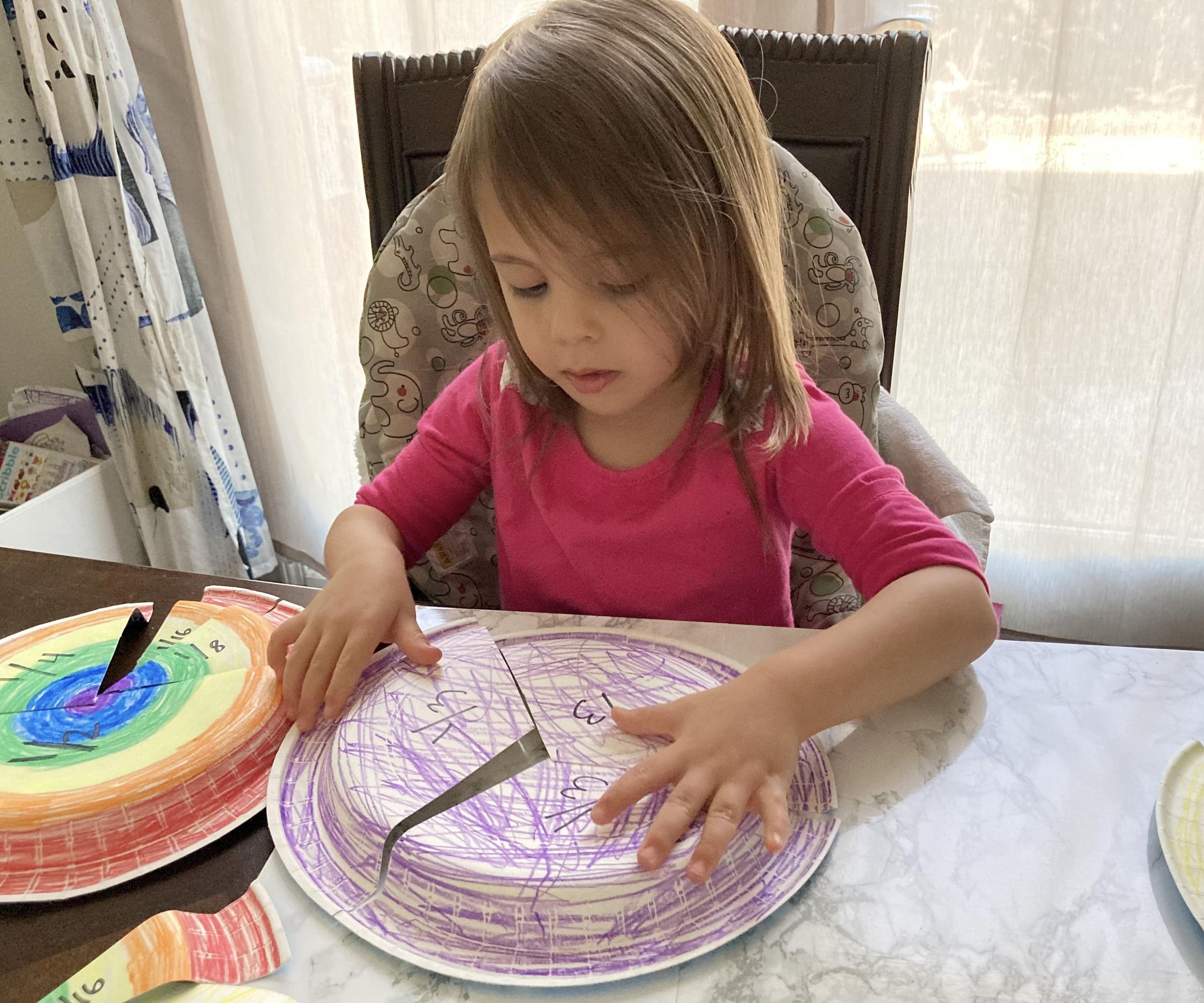 Paper Plate Fractions - Math Manipulative : 8 Steps (with Pictures ...