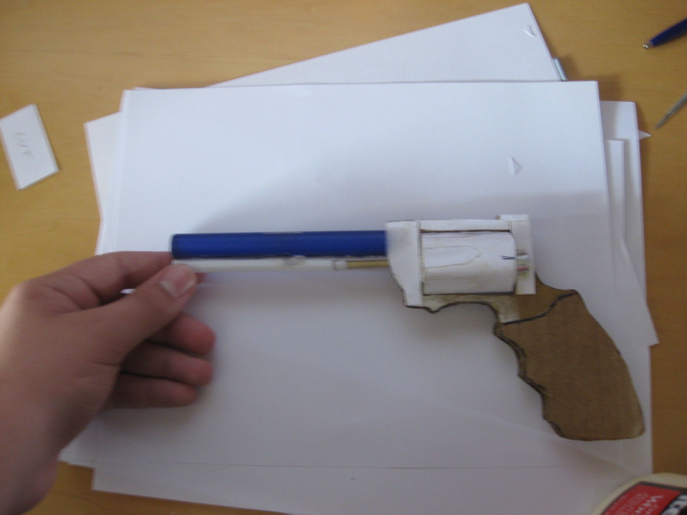Cardboard .357 Magnum Prop : 10 Steps (with Pictures) - Instructables