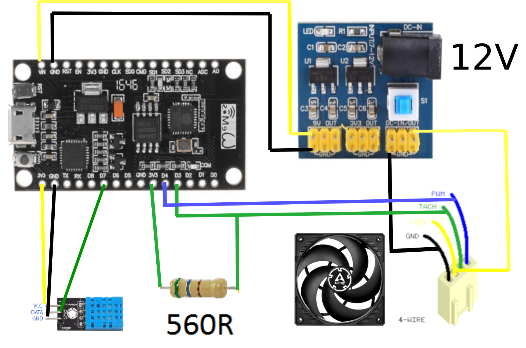 Air Purifiers - Arduino: Speed Control a 4pin Fan : 6 Steps - Instructables