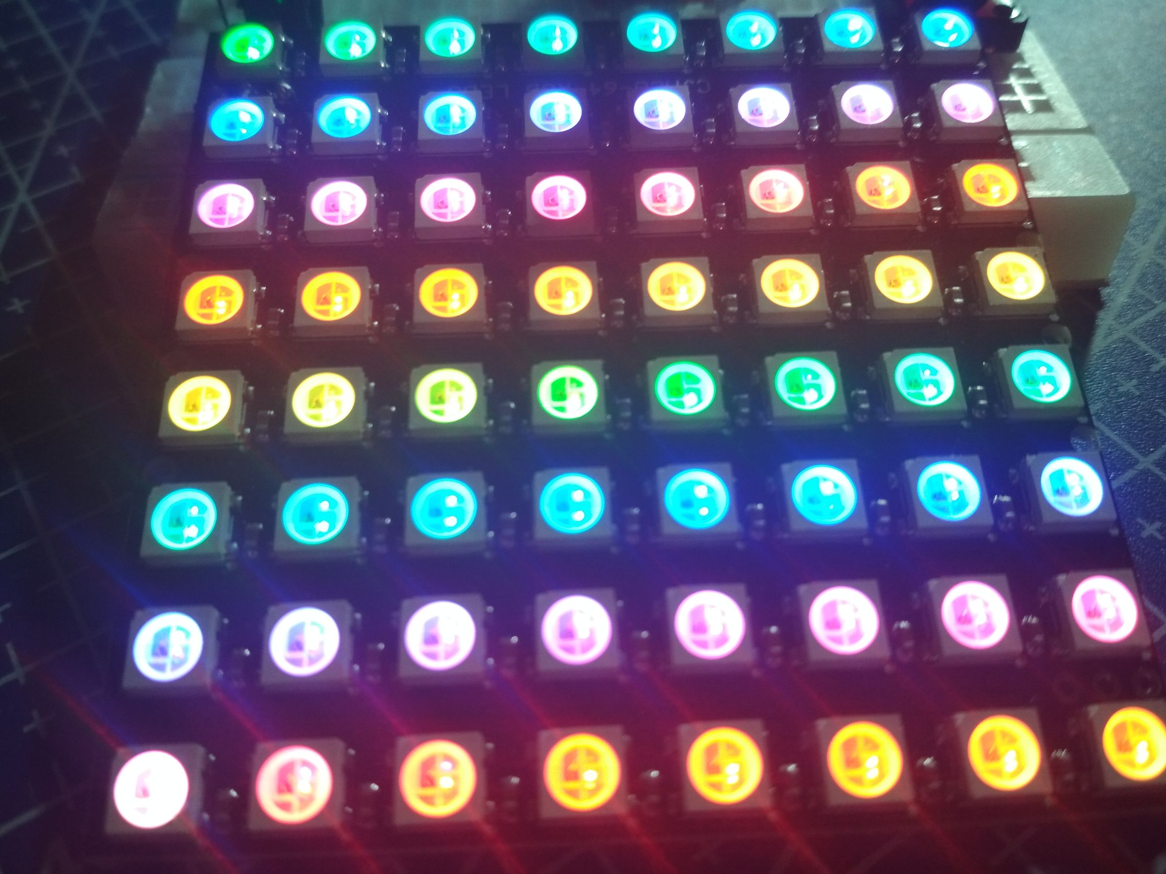 Table Gadget With 8x8 LED RGB Matrix and Arduino Uno : 6 Steps ...