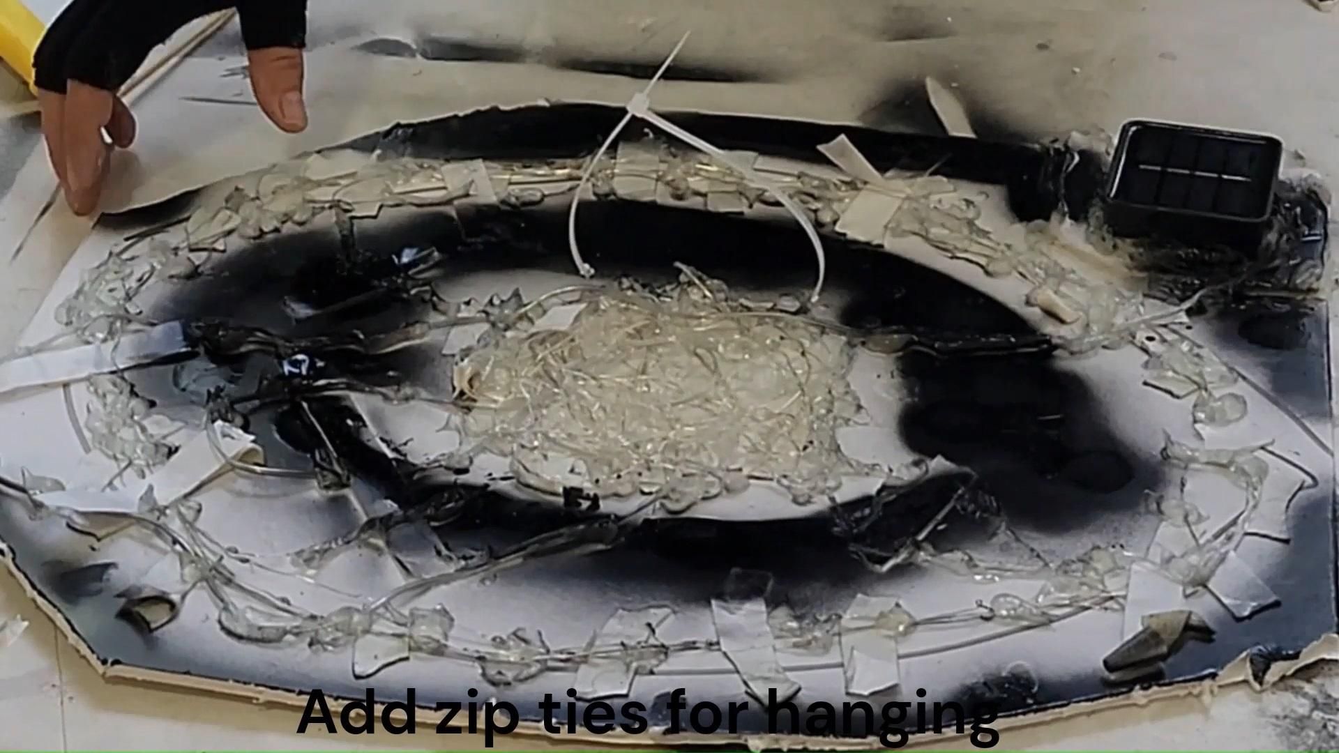 Making and Mounting Solar LED Light Street Art Images, on High Walls ...