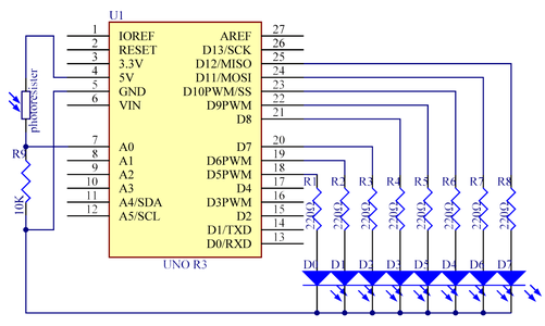 Photoresistor Sensor With Arduino Uno R3 6 Steps Instructables