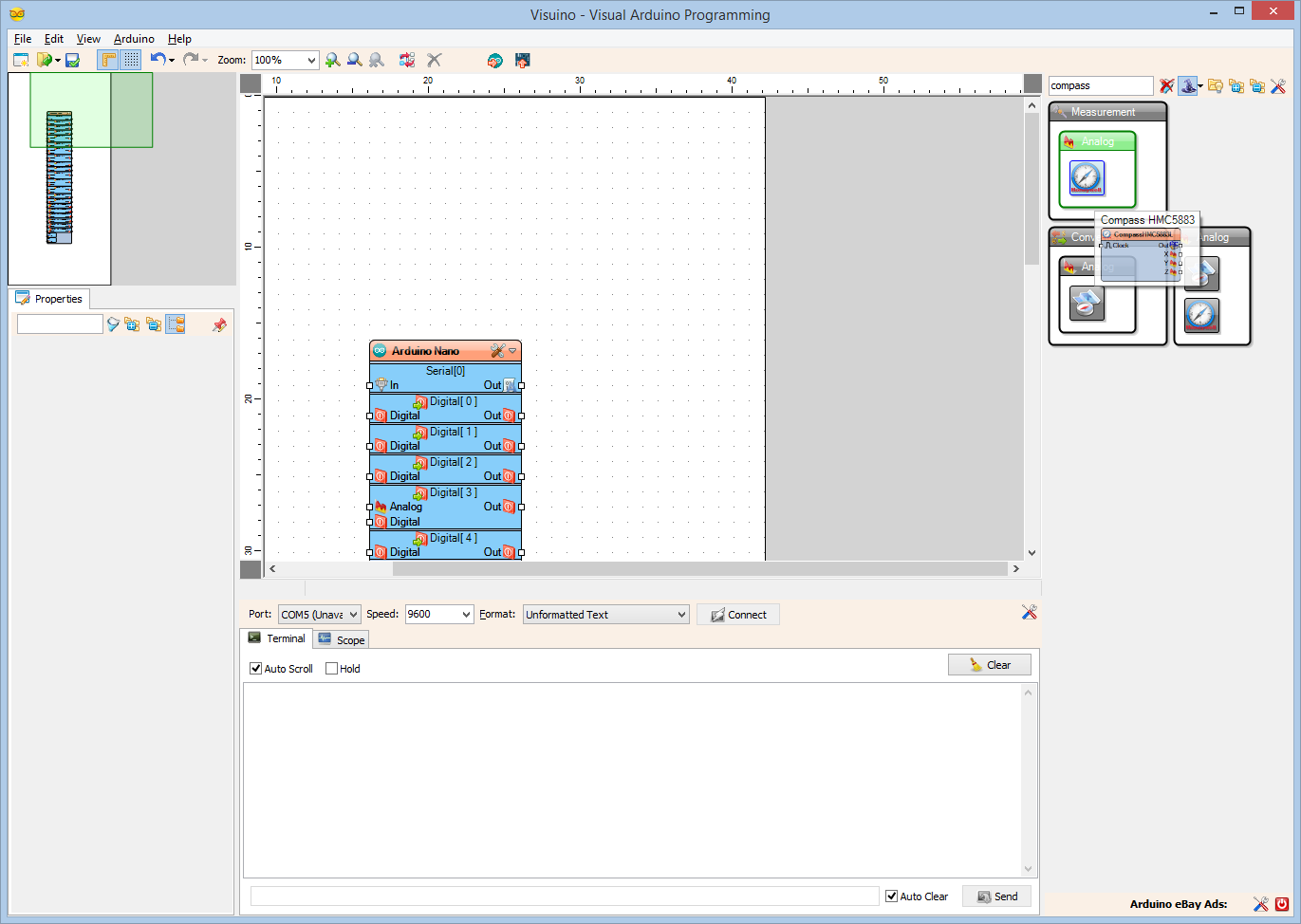 Arduino Nano: HMC5883L Compass With Visuino : 9 Steps - Instructables