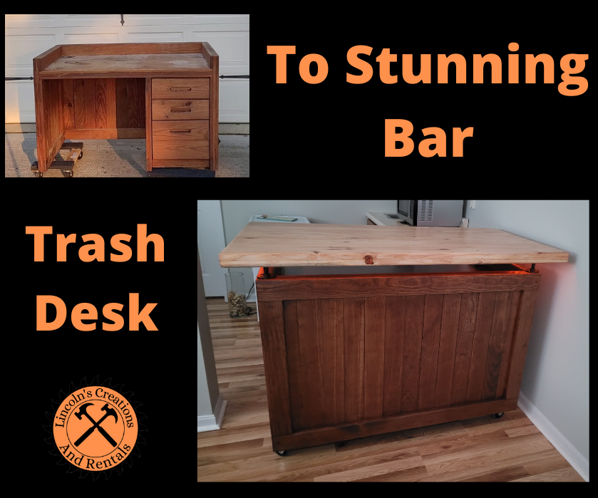 Garbage Picked Desk to Gorgeous Portable Bar : 15 Steps (with Pictures ...