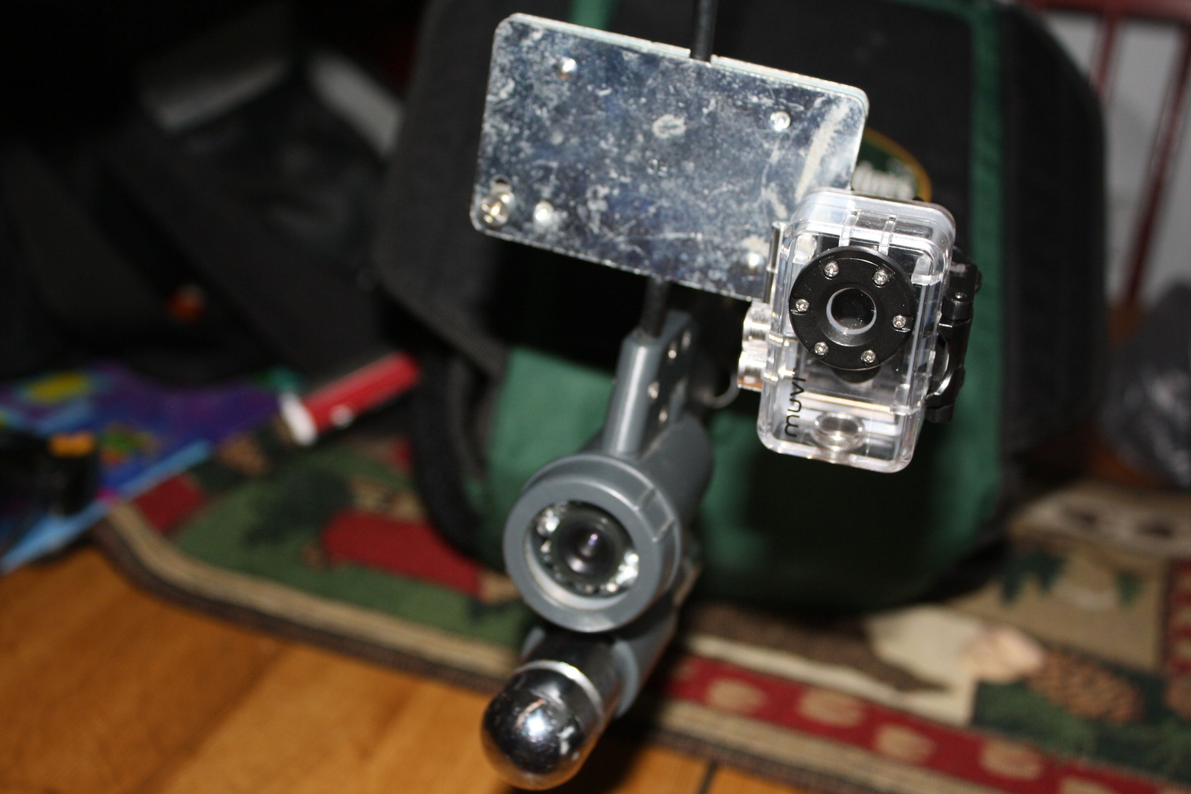 Under-Ice Camera Mount for Muvi or Go Pro Style Helmet Cams : 3 Steps ...