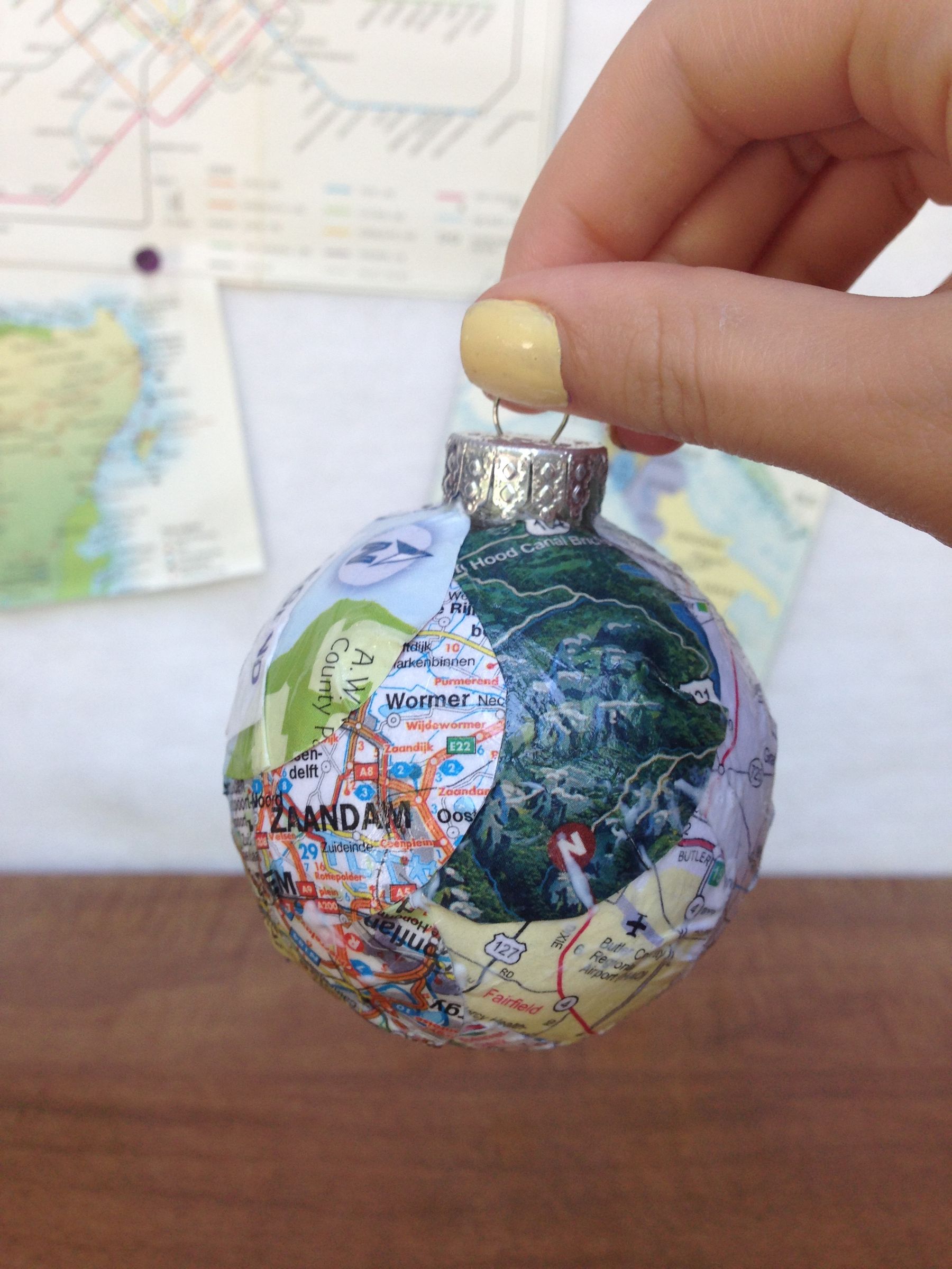 Recycled Map Ornament : 7 Steps - Instructables