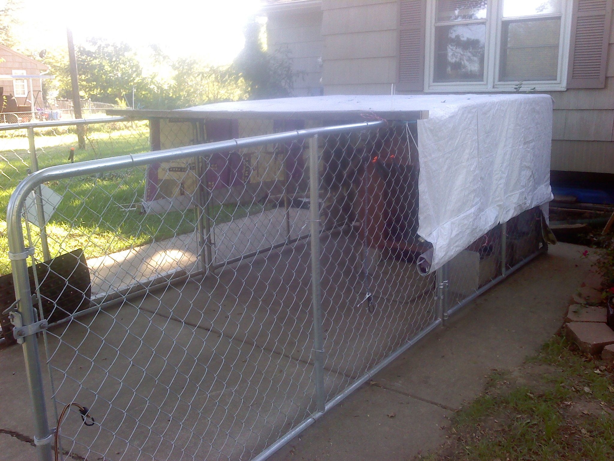 DIY Shelter Kennel Cover From Feed Sacks : 6 Steps (with Pictures ...