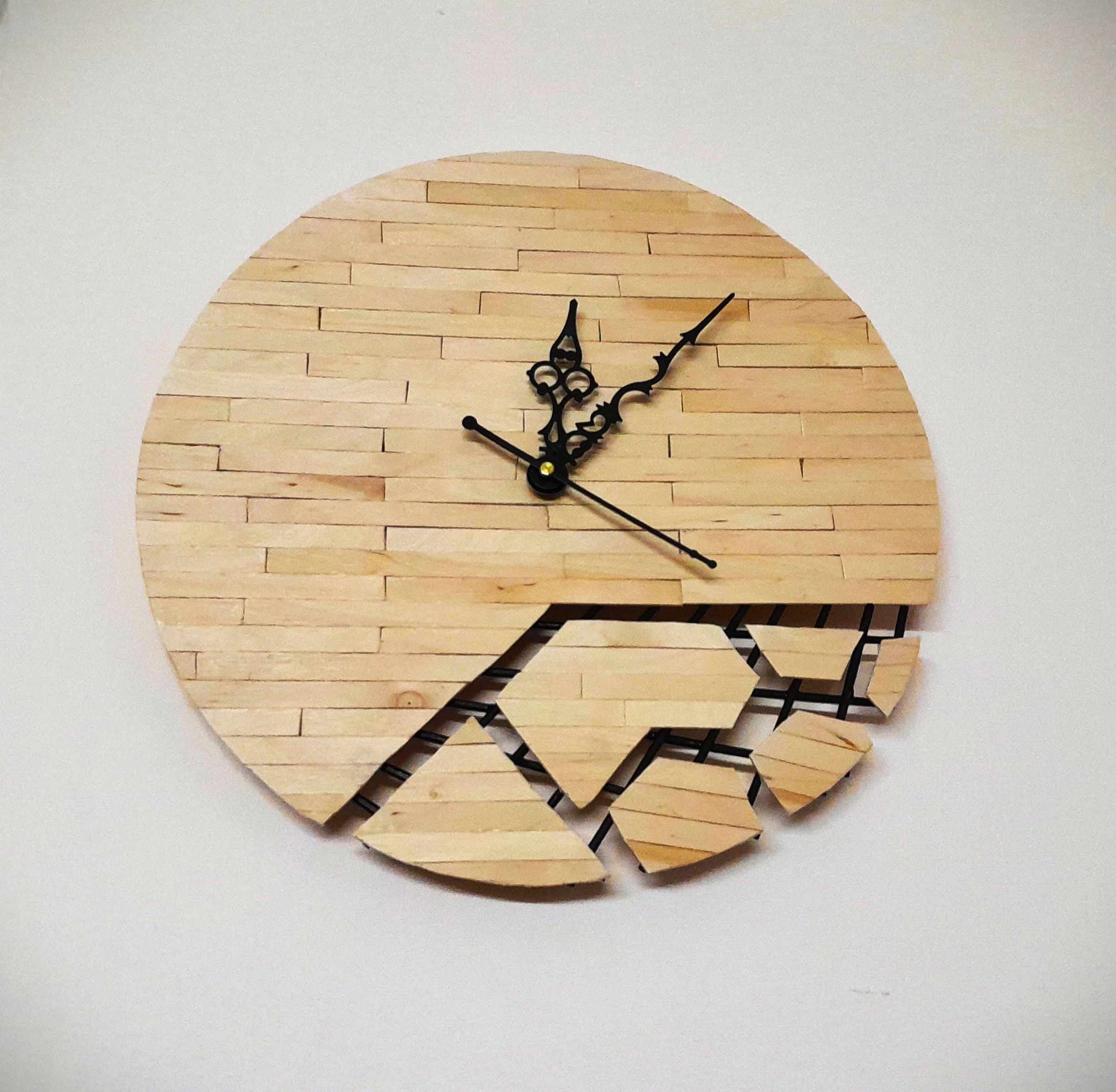 "Time Heals": Artisan Clock, Hobby Project From Simple Wooden Items ...