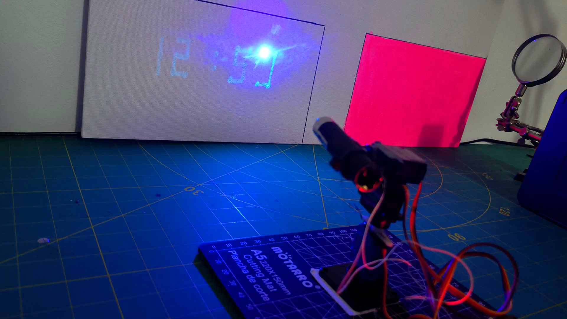 Clock With Laser Projector! - Visuino - Visual Development for Arduino