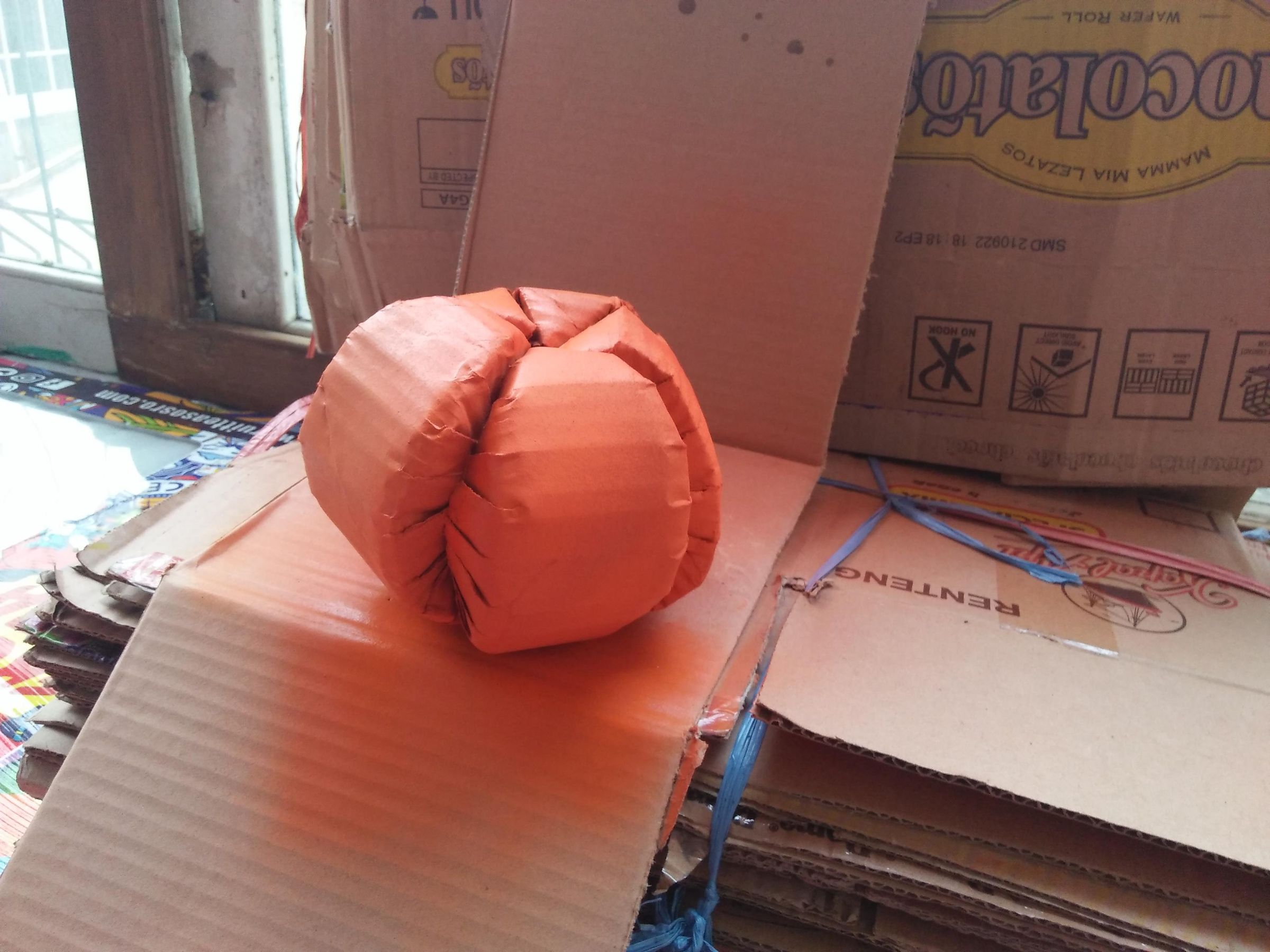 Pumpkin Made From Cardboard : 7 Steps (with Pictures) - Instructables