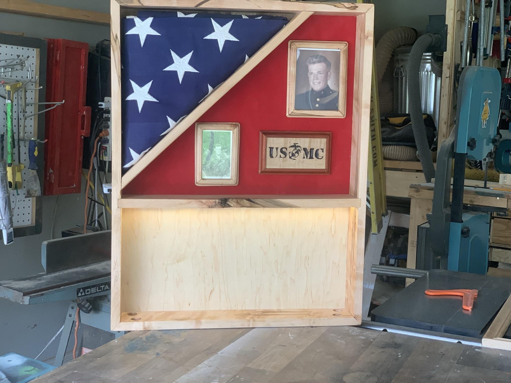 Memorial Flag Shadow Box With Chisel Storage : 7 Steps (with Pictures ...