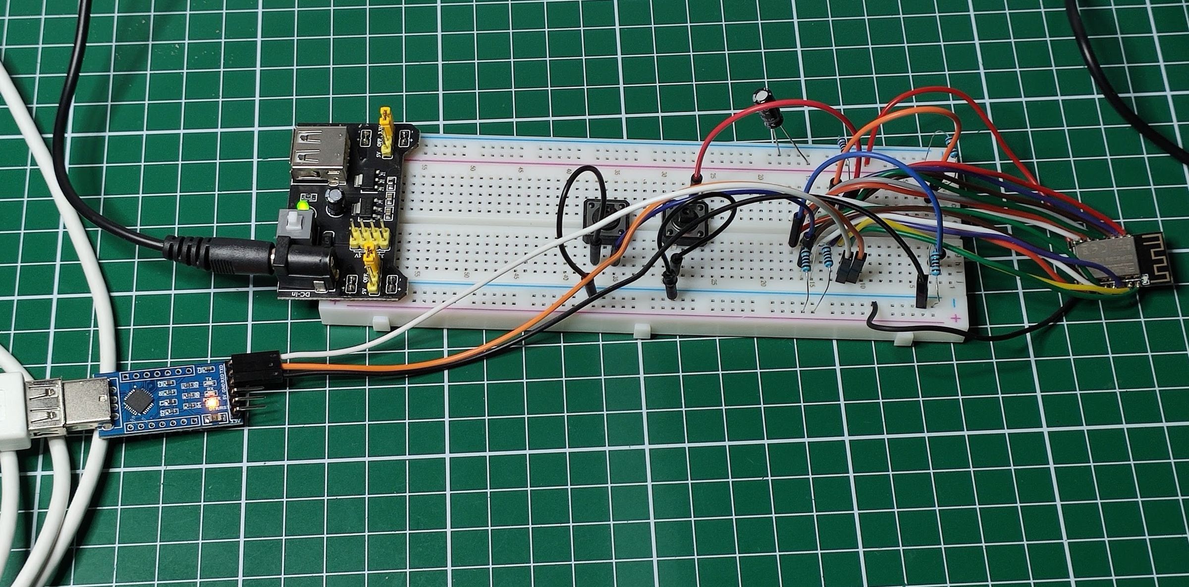ESP-12F: ESP8266 Module - Minimal Breadboard for Flashing : 11 Steps ...