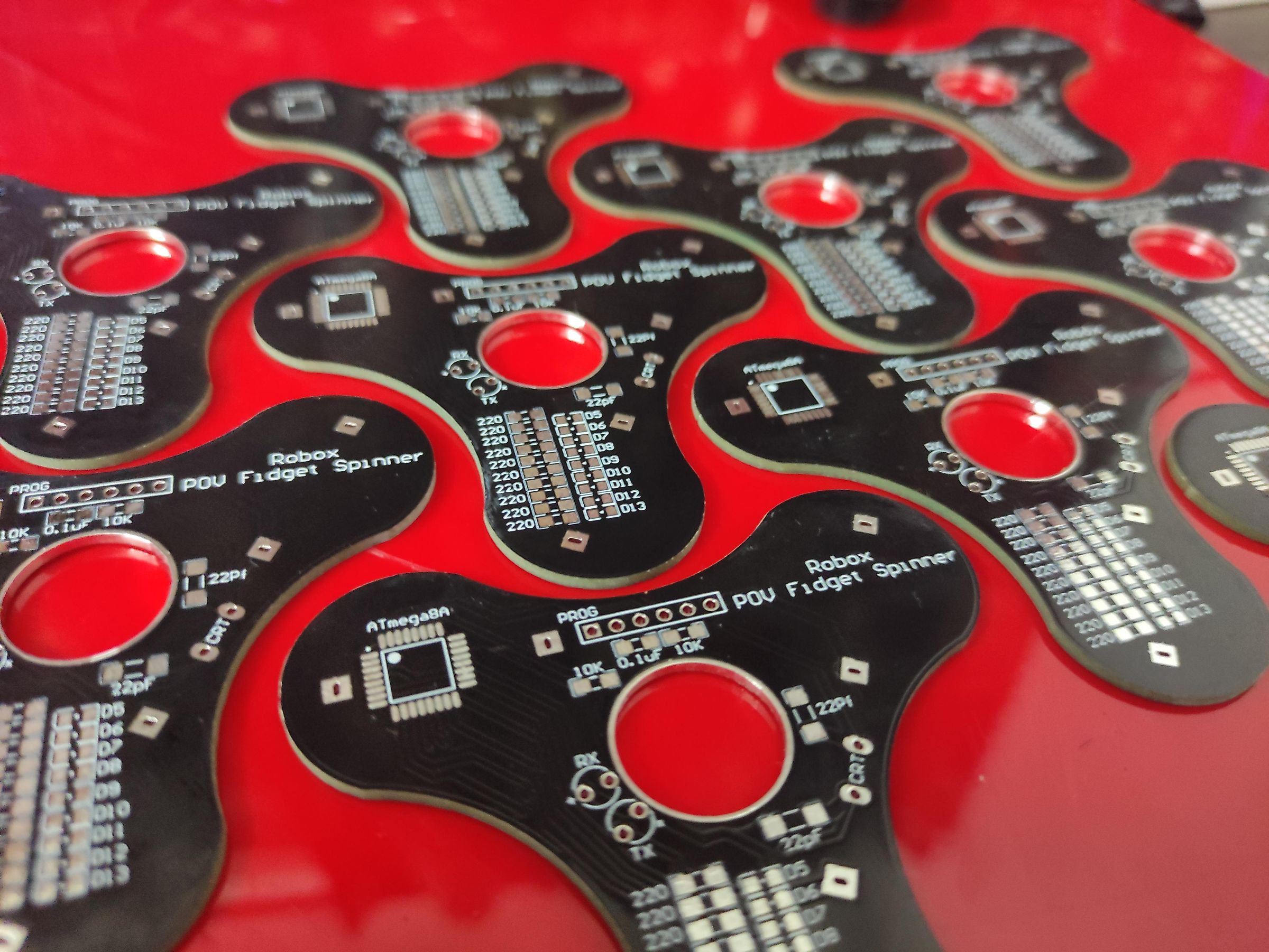 POV Display Fidget Spinner Using ATmega8 and Arduino IDE : 5 Steps ...